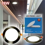 8 inch 18W LED Panel Recessed Light Fixture Nickel (10 Pack) - Walmart.com