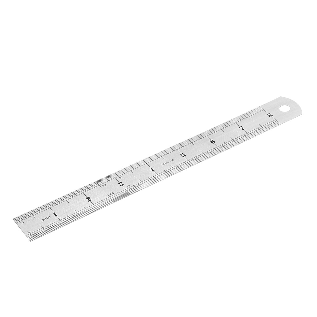 8-inch (20cm) Stainless Steel Straight Ruler Inches and Metric Scale 6 ...