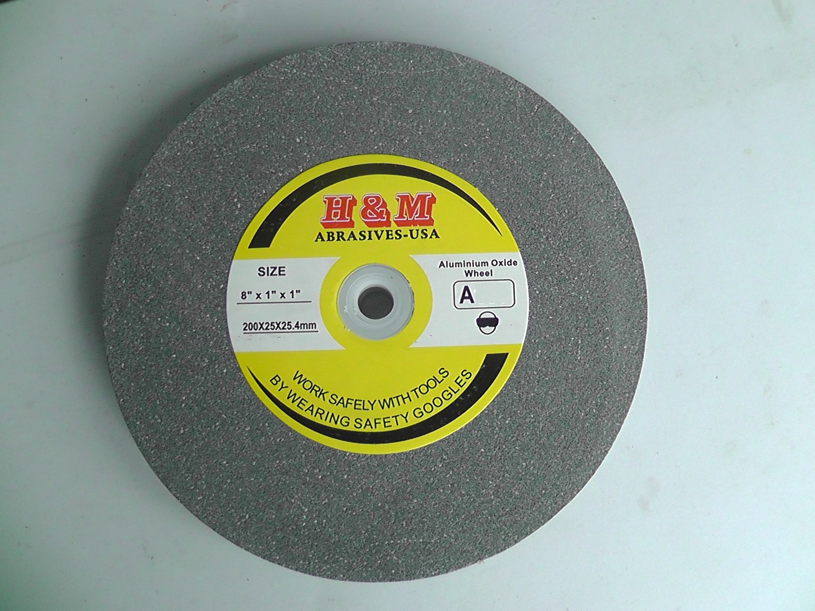 8 inch BENCH GRINDING WHEEL VITRIFIED 8" x 1" x 1" A/O IN 46 60 100 ...