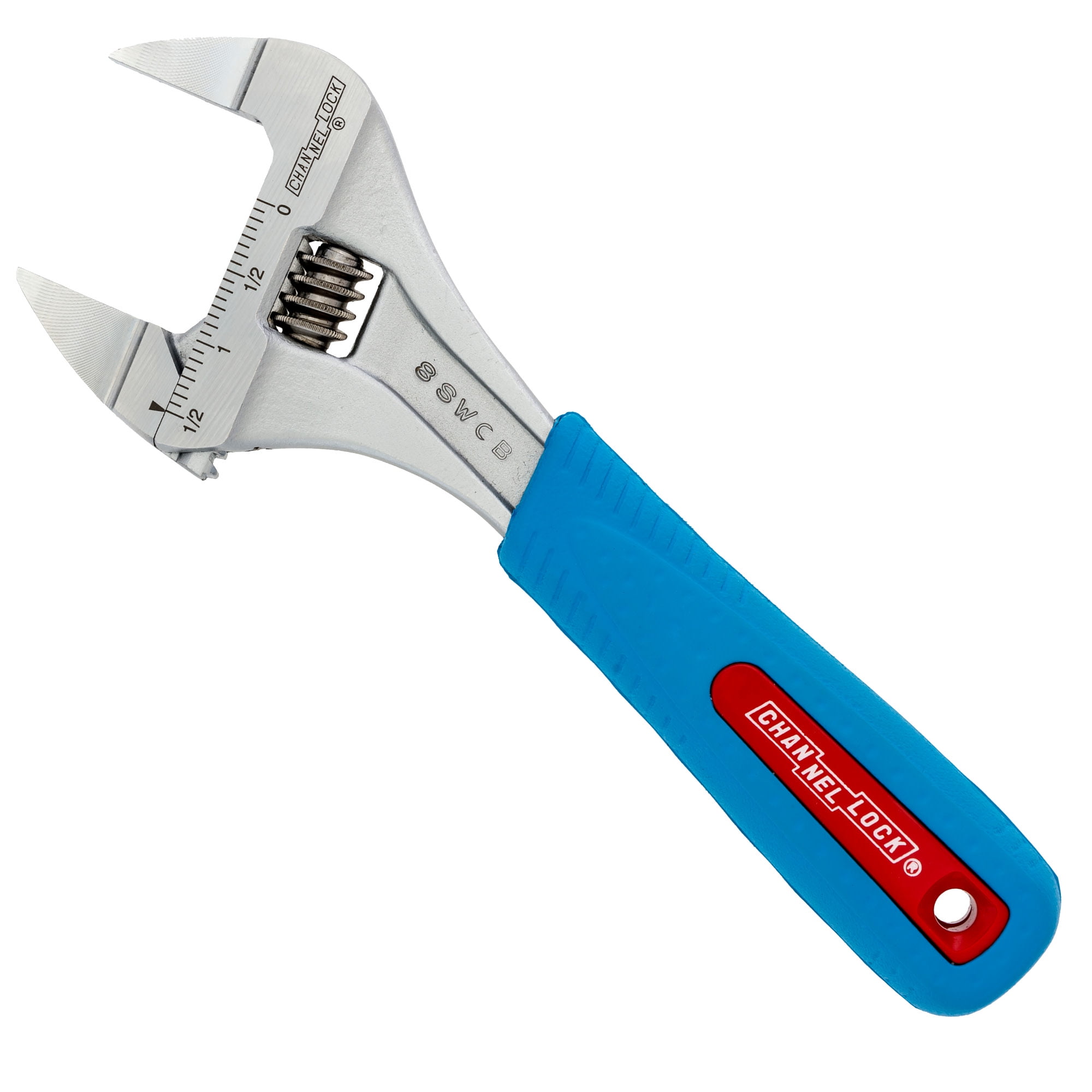 CHANNELLOCK 8-inch CODE BLUE WideAzz Adjustable Wrench, Precise 1.5 ...