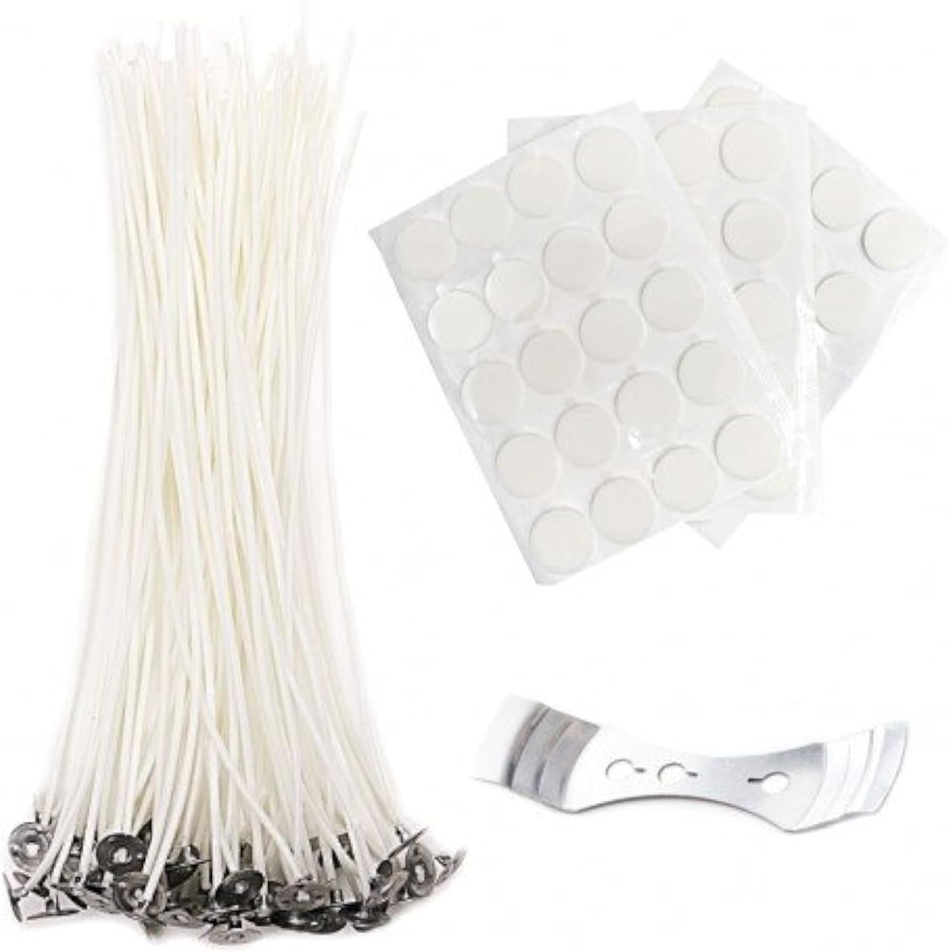 8 inch Candle Wick with Candle Wick Stickers and Candle Wick Centering ...