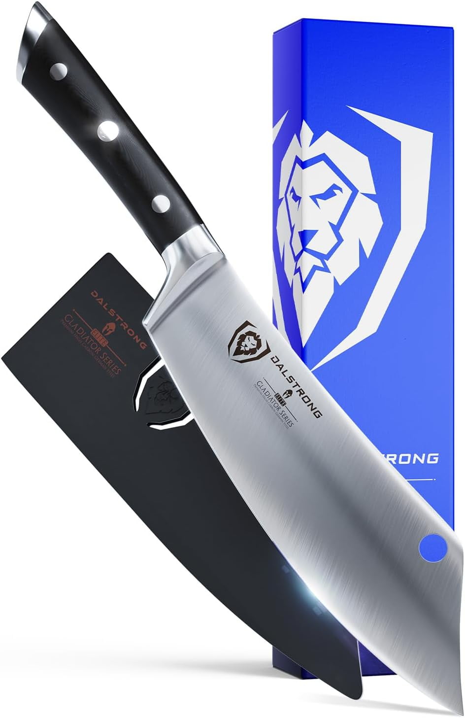 8 inch Chef & Cleaver Knife - Gladiator Series Elite - German HC Steel ...