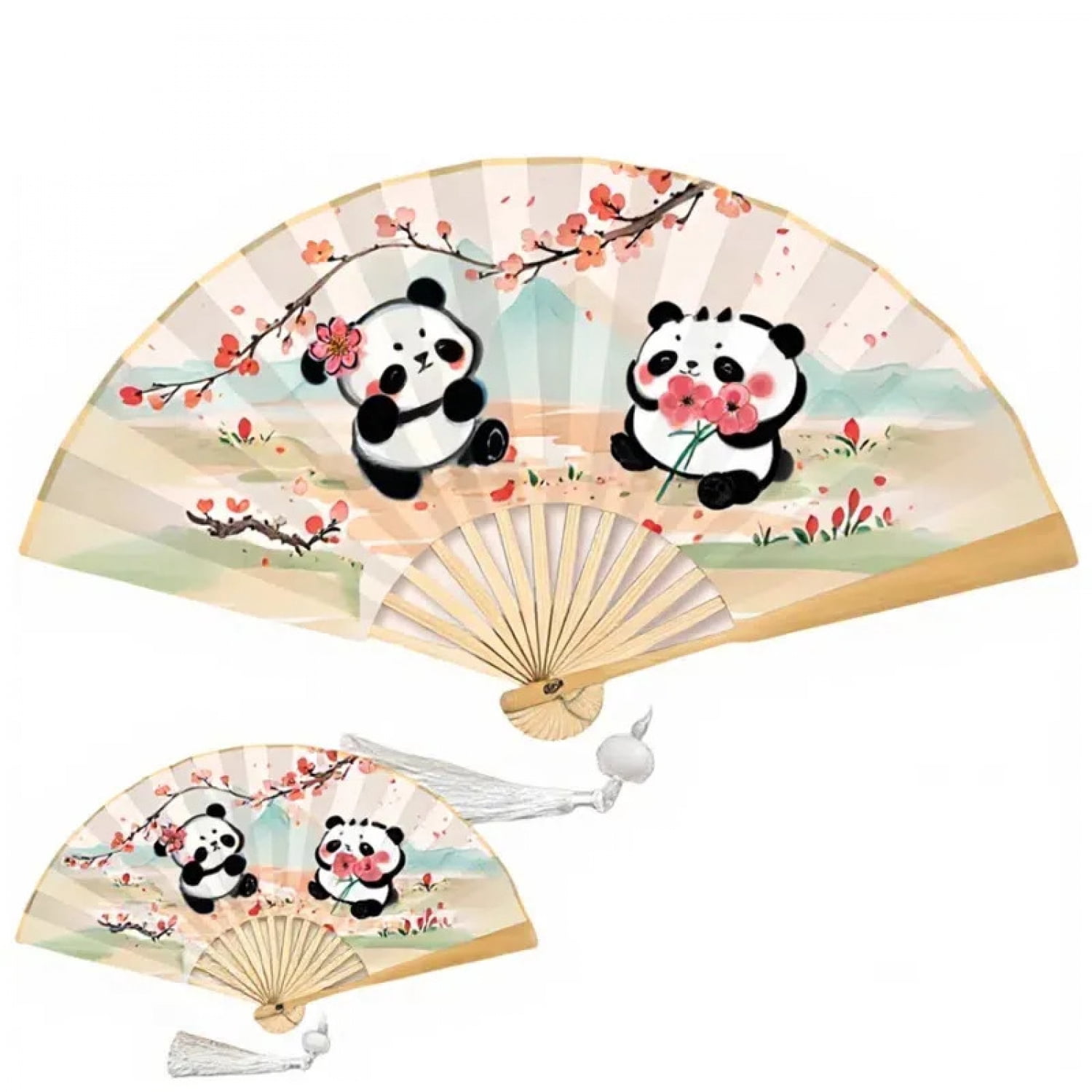 8 inch Cute Panda Fan Summer Cool Essentials Paper Fan - Walmart.com