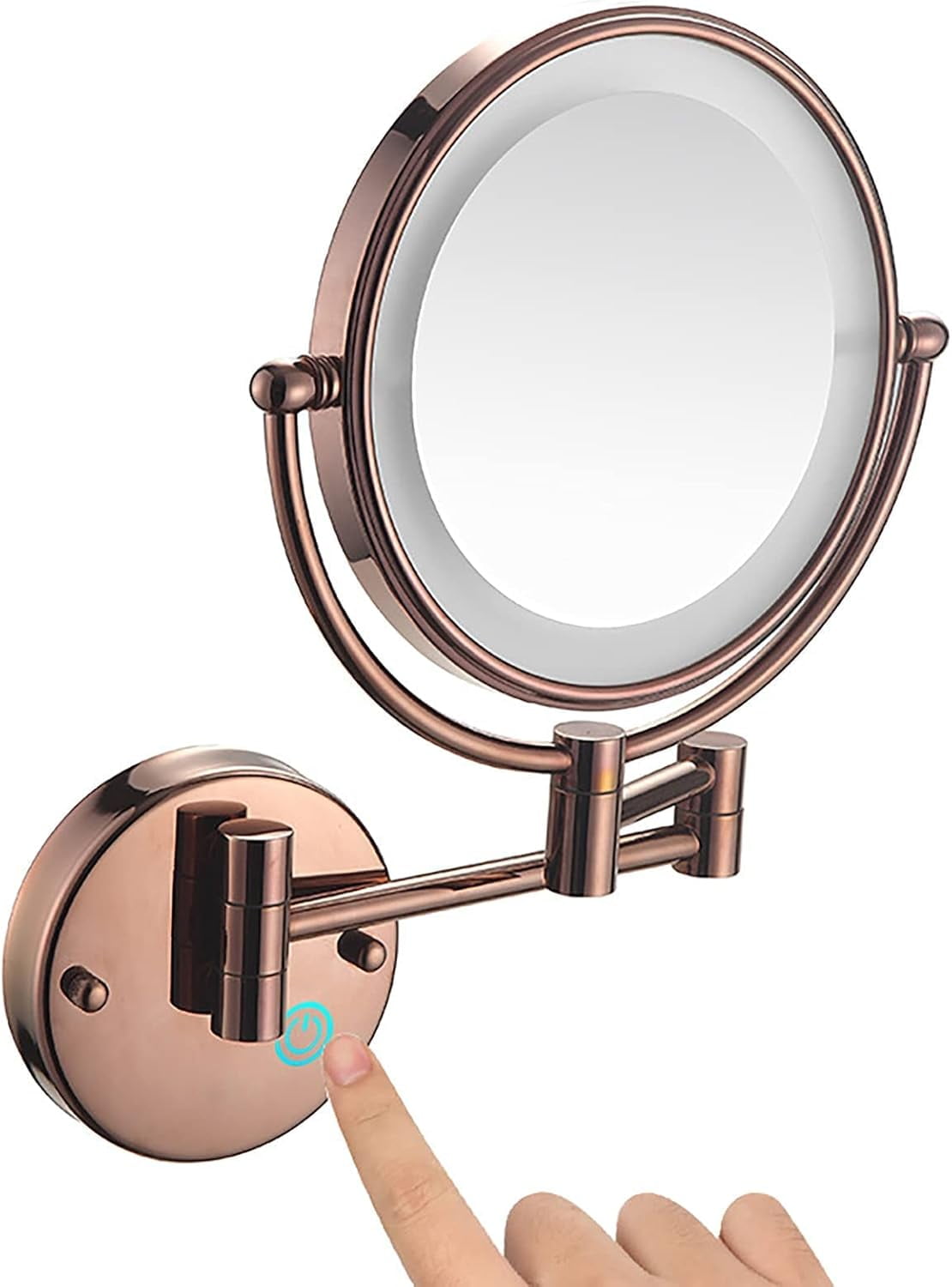 8 inch Double Mirror 10X Expansion Mirror Wall-Mounted Makeup Mirror ...