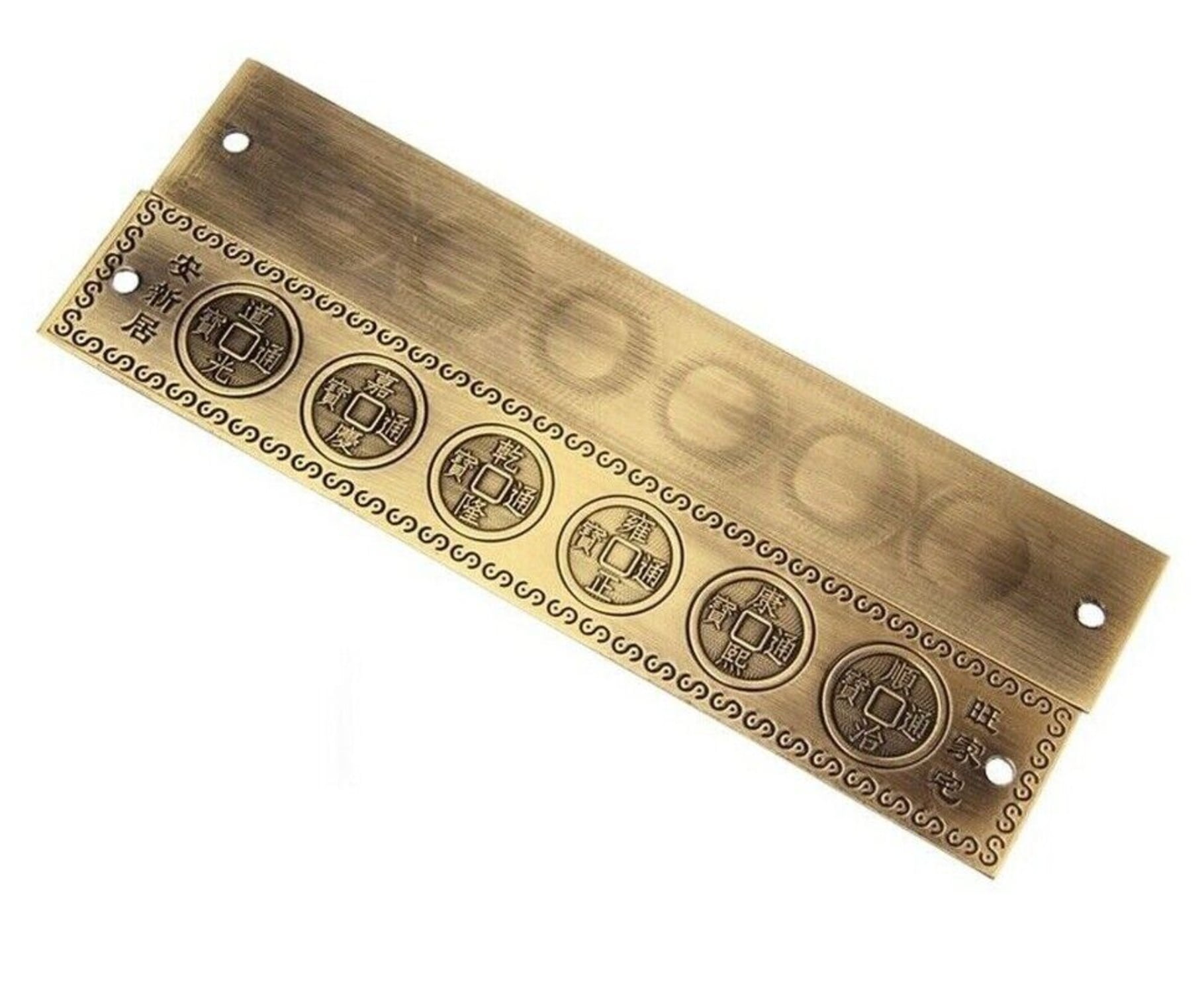 8 inch Feng Shui Brass Chinese Emperor Coin Ruler Hanging Exorcism Evil ...