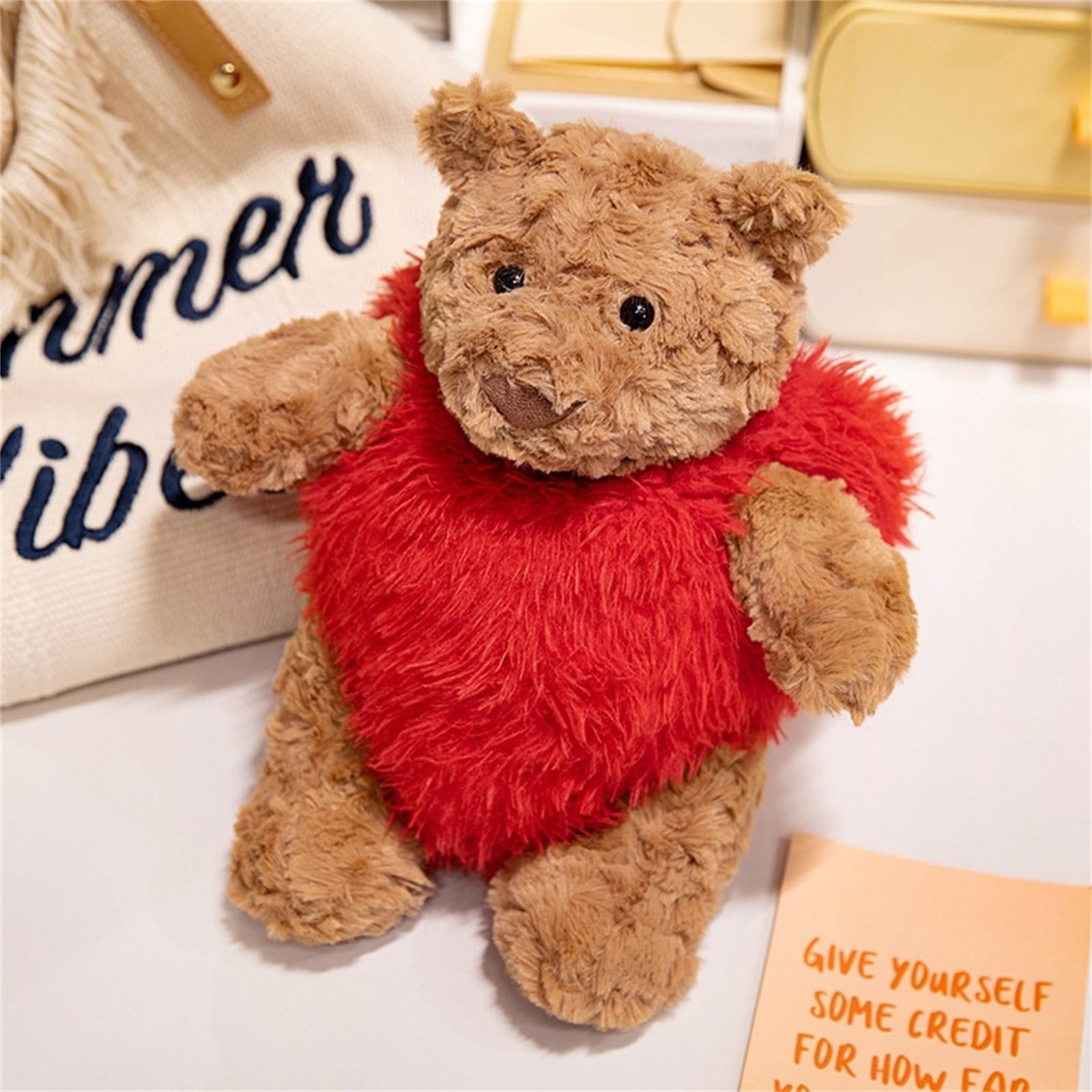 8 inch JELLYCATS Bartholomew Bear Heart Plush Toy, Soft Birthday Easter ...