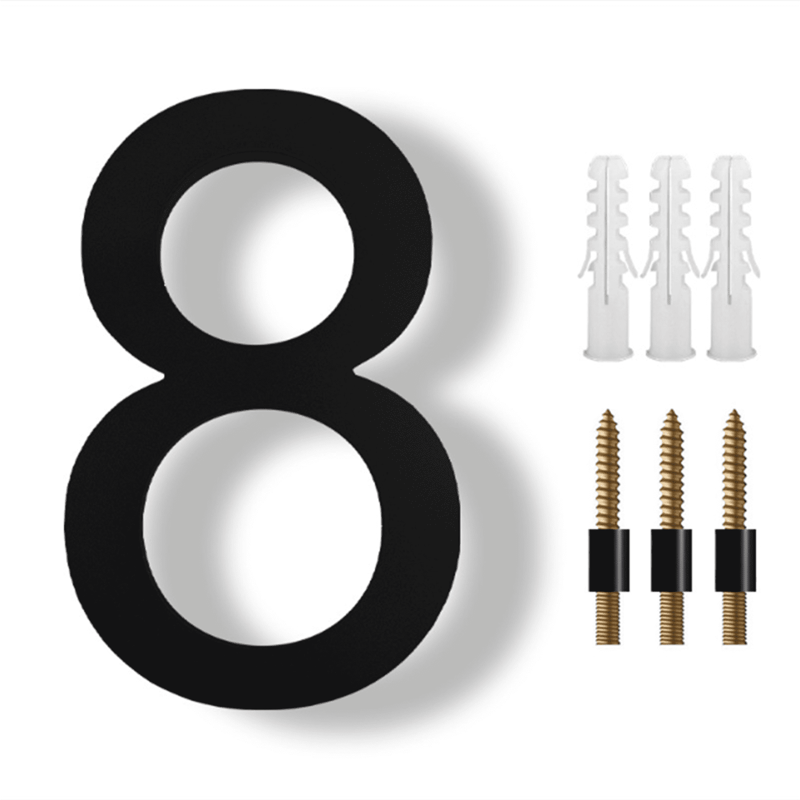 8 inch Large Floating House Number, Modern House Number, Mailbox ...