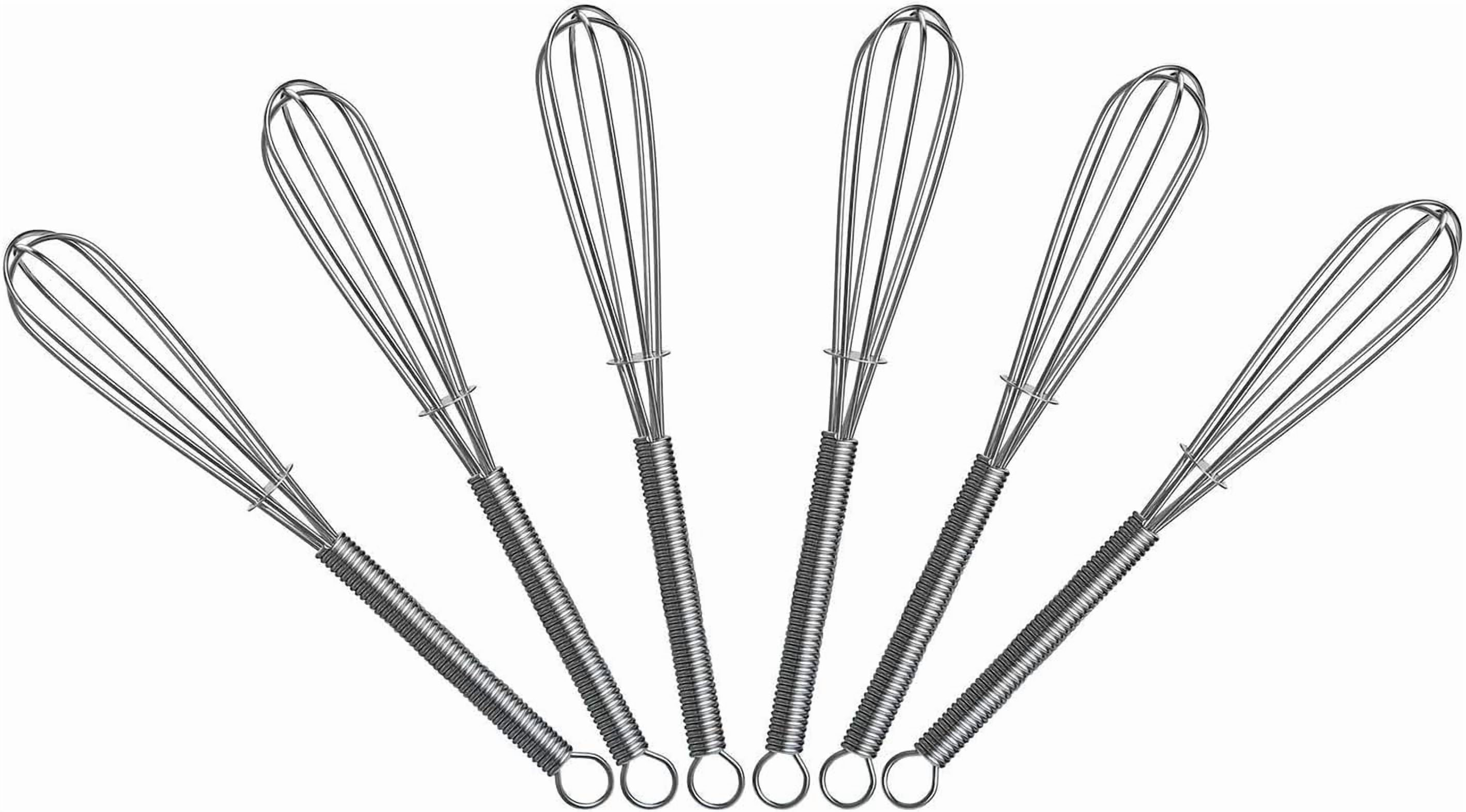 8 inch Mini Wire Whisk 6 Pack - Stainless Steel - Walmart.com