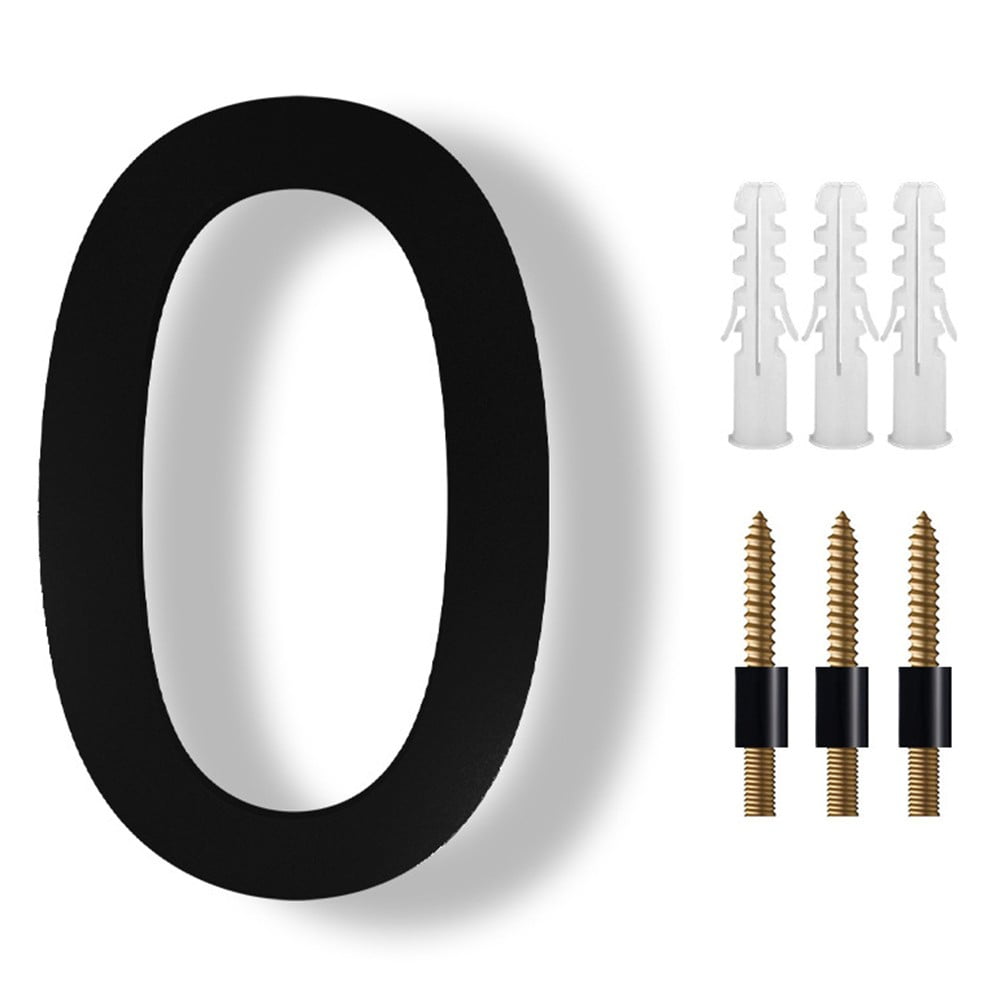 8 inch Modern Floating House Numbers - Large Black Address Numbers for ...