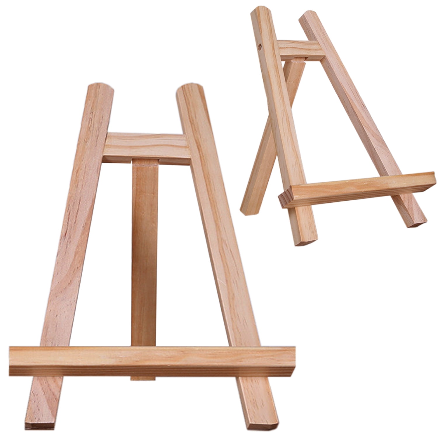 8 inch Natural Bamboo Tabletop A-Frame Easel Stand - Wooden Display ...