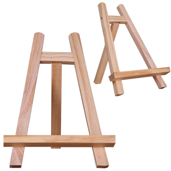 8 inch Natural Bamboo Tabletop A-Frame Easel Stand - Wooden Display ...