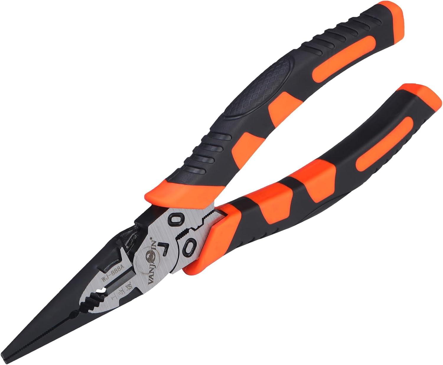 8-inch Needle Nose Pliers with Side Cutters, Heavy Duty Professional ...