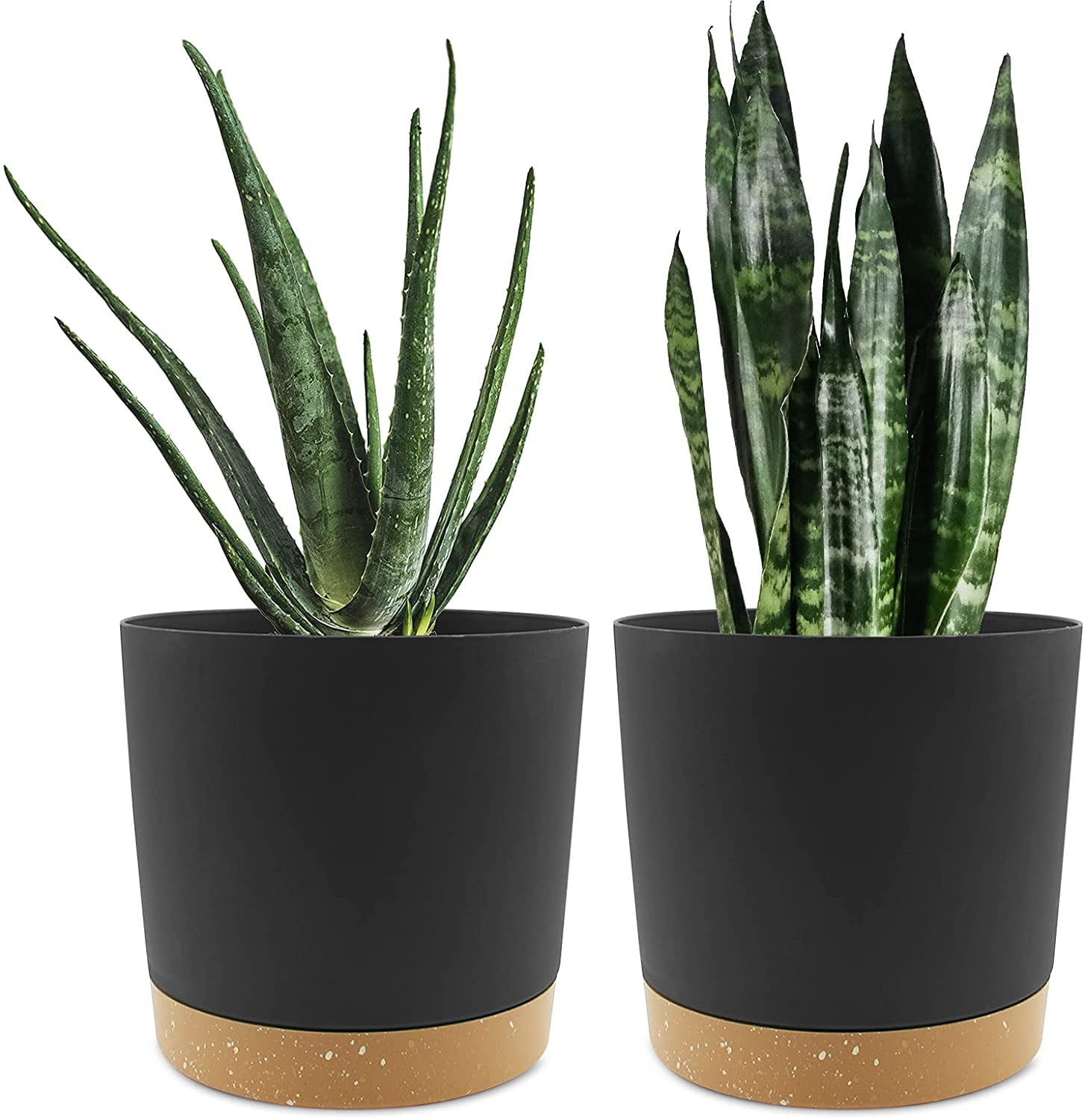 8 inch Plant Pot, 2 Pack Planters for Indoor Plants with Drainage Holes ...