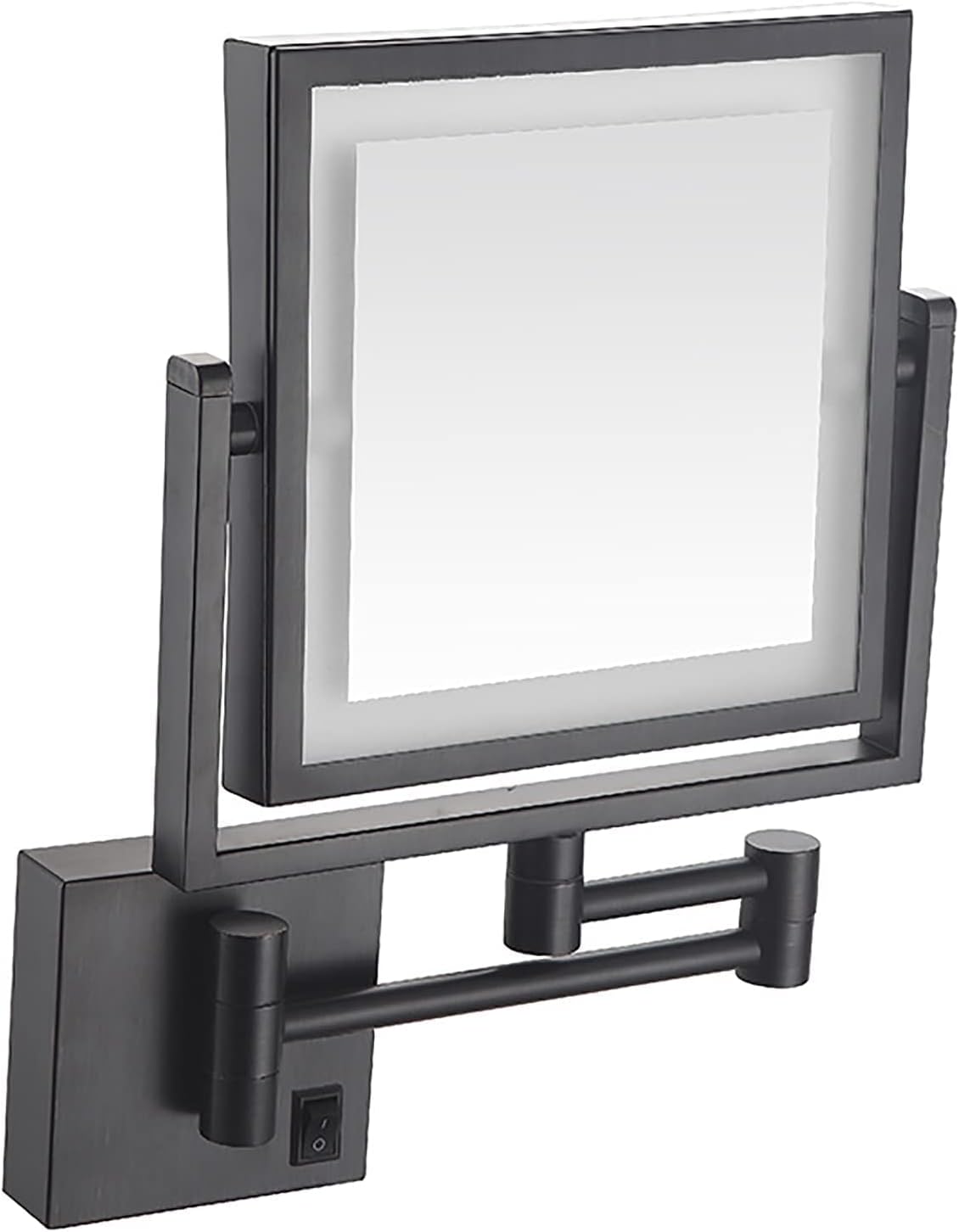 8 inch Rectangular Mirror, Double-Sided Makeup LED Expansion Mirror, 3X ...