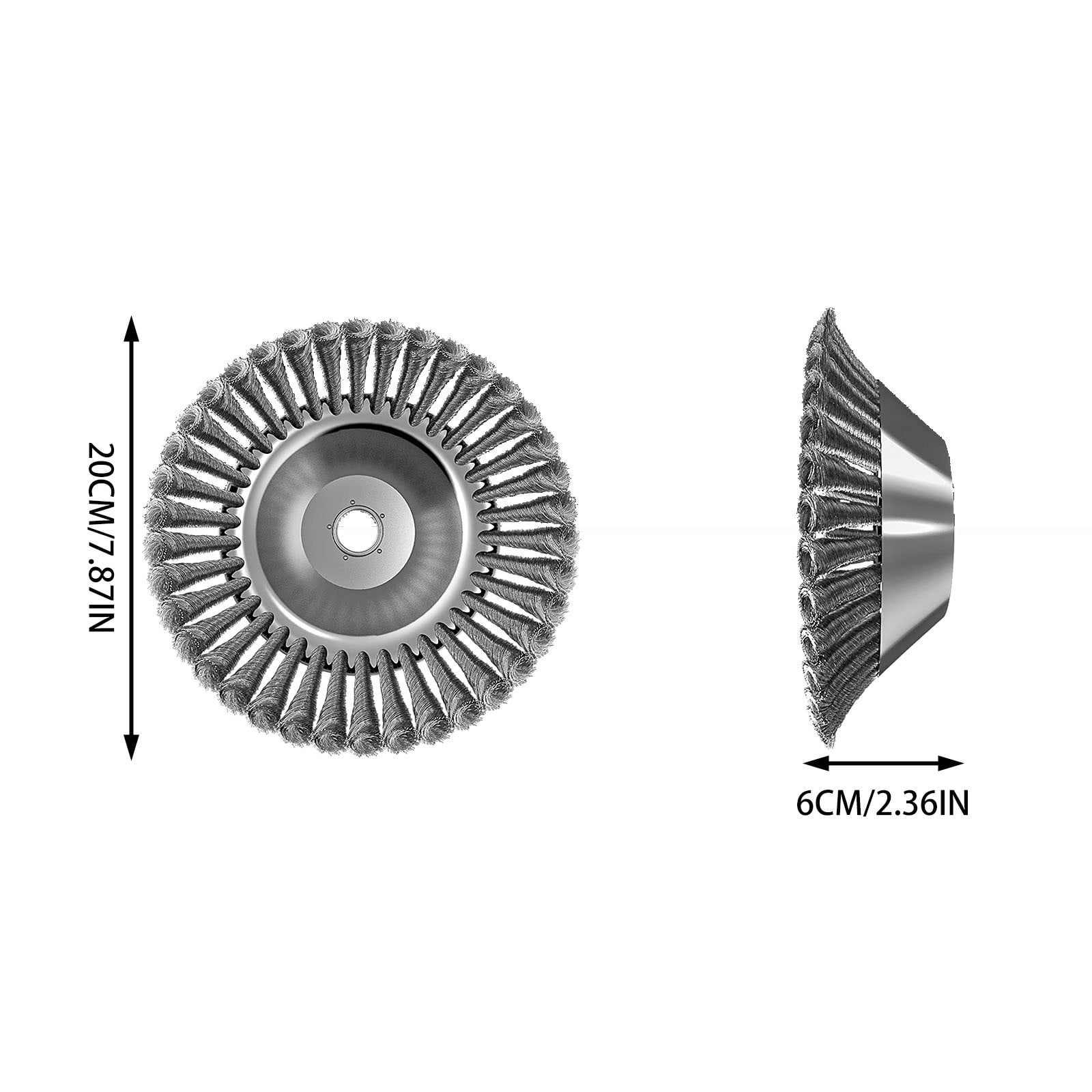 8 inch Rotary Weed Brush Joint Twist Knot Steel Wire Wheel Brush Disc ...