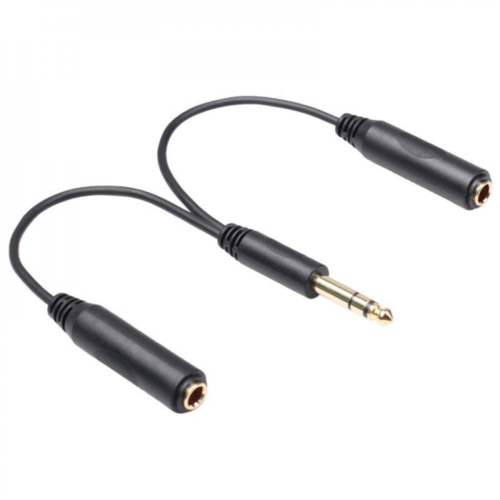 8 inch Splitter And TRS Stereo Male To Dual TRS Stereo Female Y Quarter ...