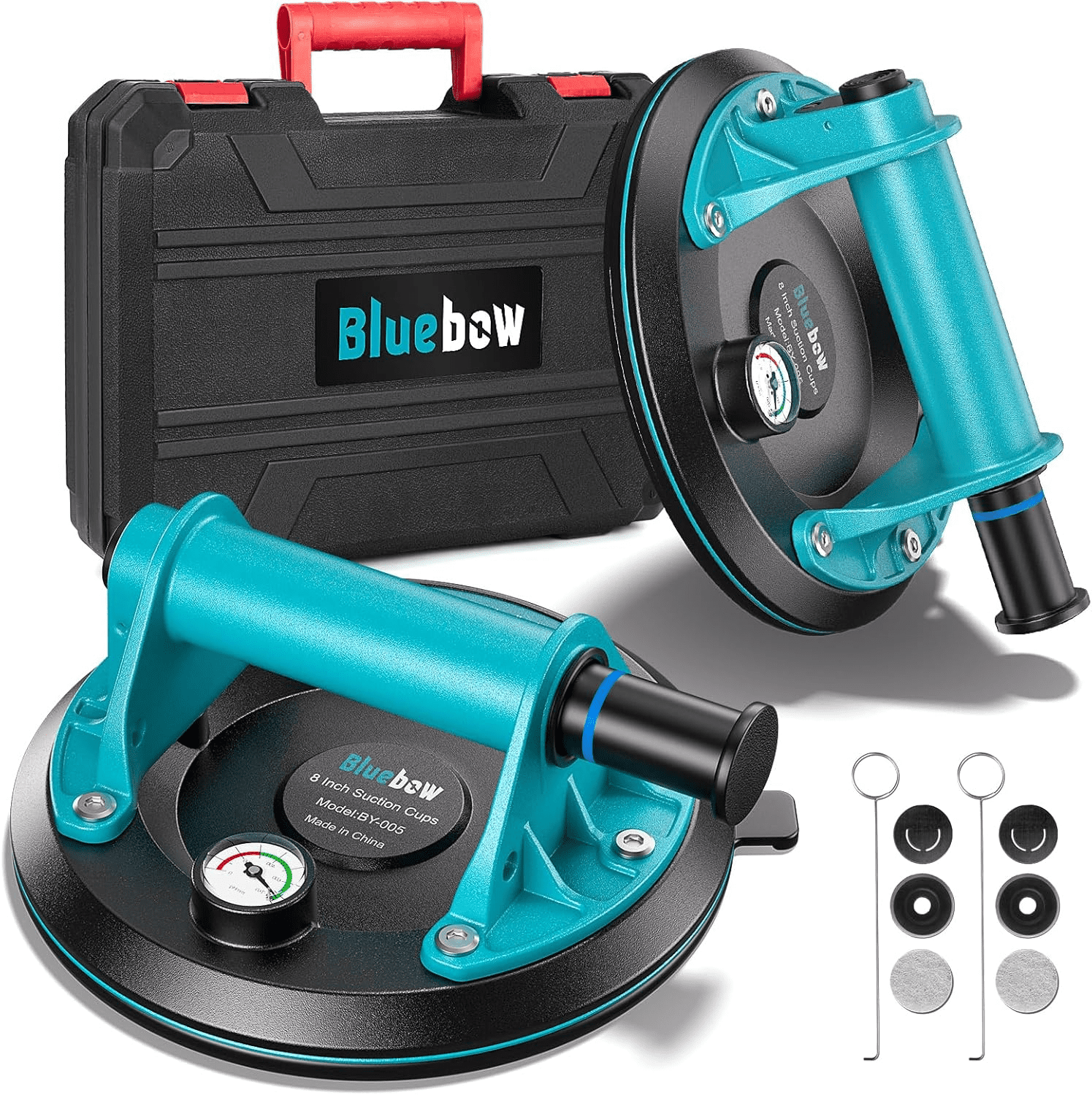 8 inch Suction Cups - 2 Pack 880lbs suction cups for glass, Powerful ...