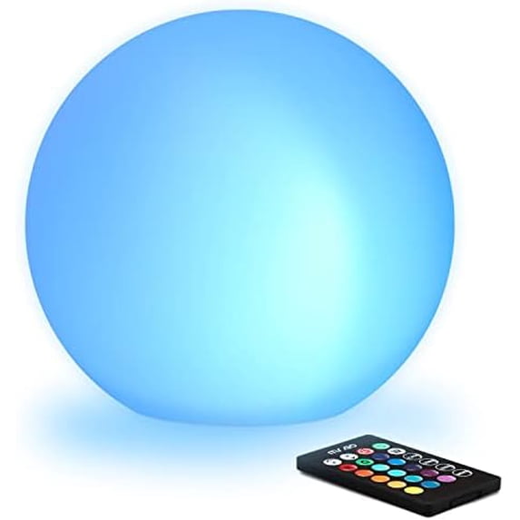 8-inch Ultra-Fun LED Glowing Ball Light w/Remote, RGB Color Changing ...