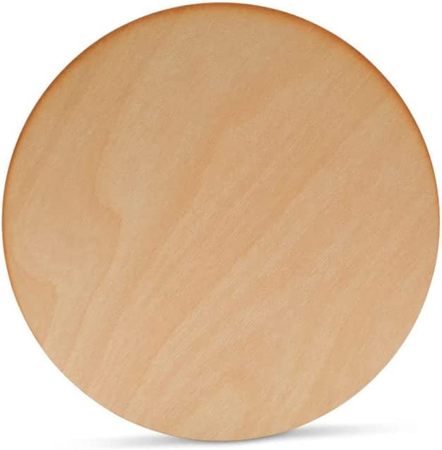 8-inch Wood Circles, 1/8-inch Thick with Rustic Burnt Edges, Pack of 25 ...