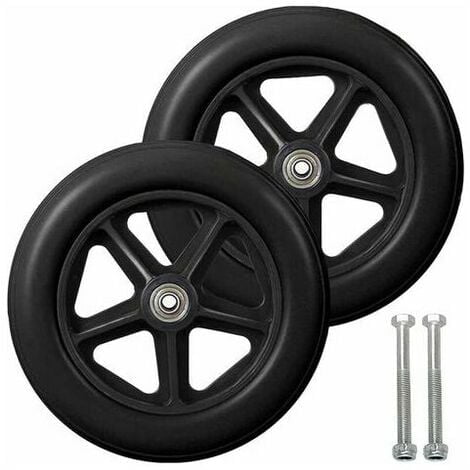 8-inch front casters, 2 replacement wheelchair wheels, solid anti slip ...