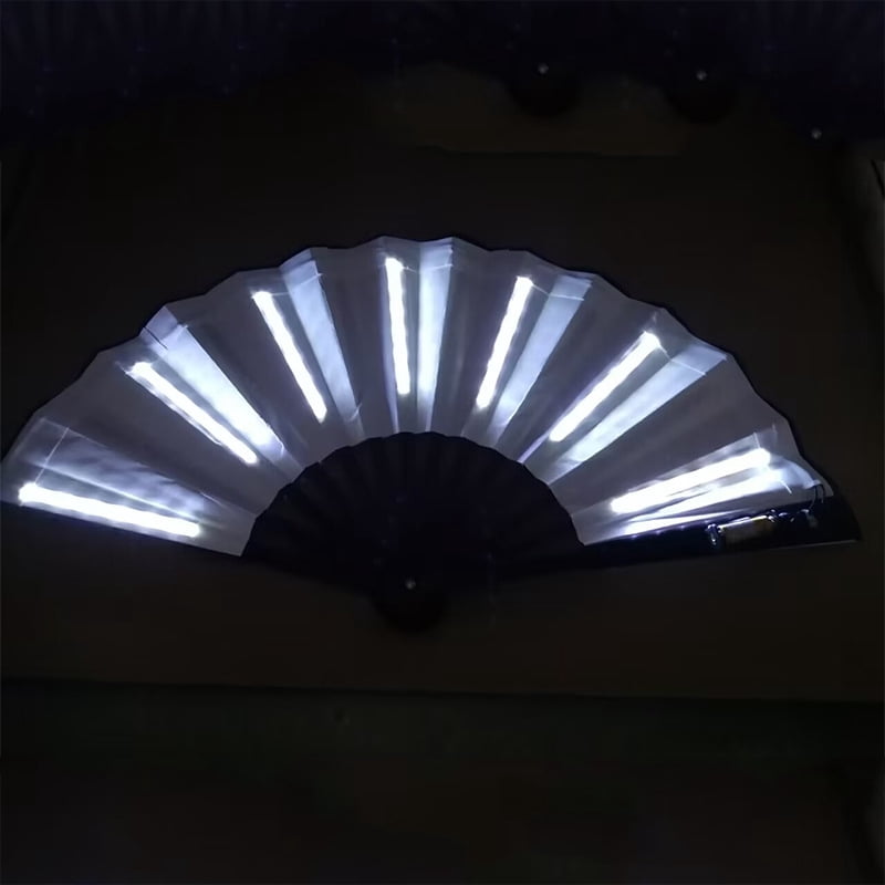 8 inch luminous fan luminous colorful led luminous folding fan bar ...