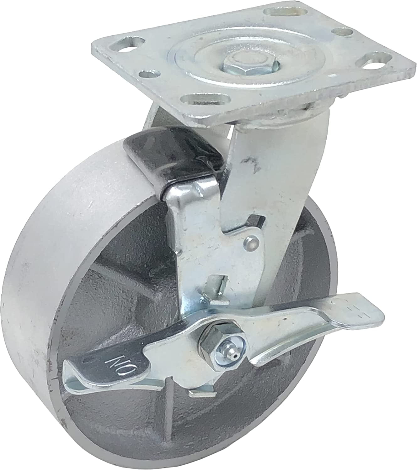 8 inch x 2 inch STEEL Heavy Duty Industrial Top Plate Casters, 4 Swivel ...