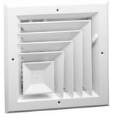 8 inch x 8 inch White 2-Way Corner Ceiling Diffuser (A505MS Series ...