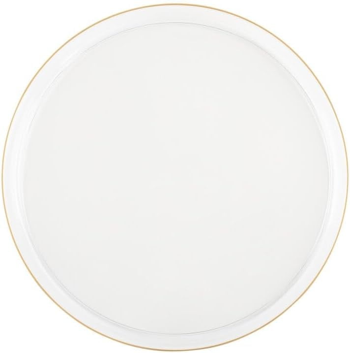8 inches Clear Salad Plates with Gold Rim – Disposable, Elegant ...