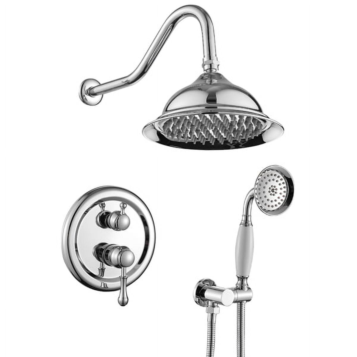 8 inches Concealed Shower System-2 Mode Filtering Shower Head-Easy ...