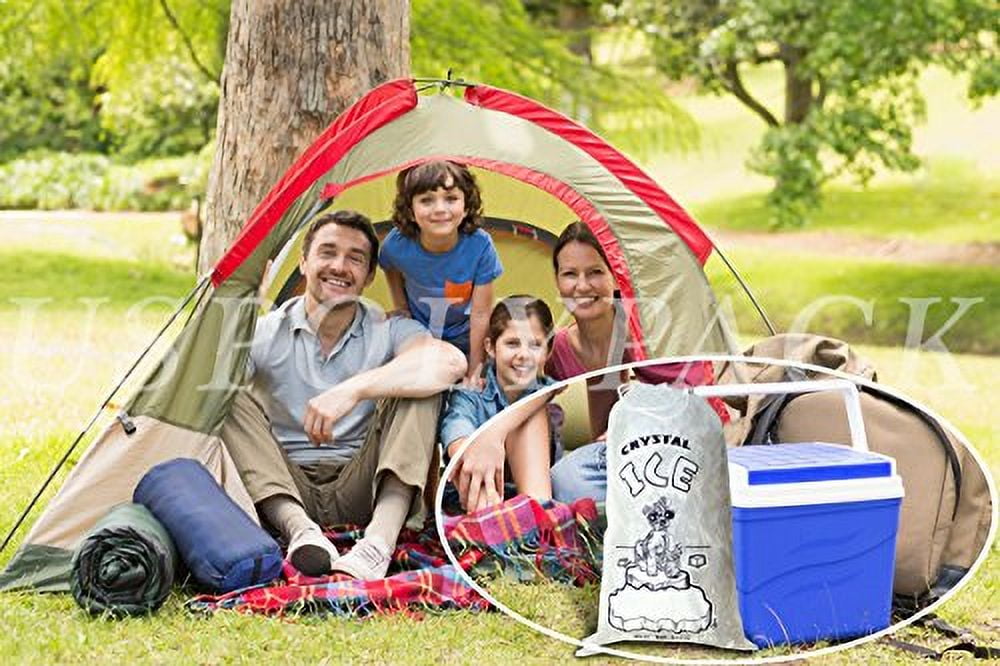 8 lb Ice Bags with Drawstrings 11 in x 18 in x 1.4 mil Case:500 Heavy ...
