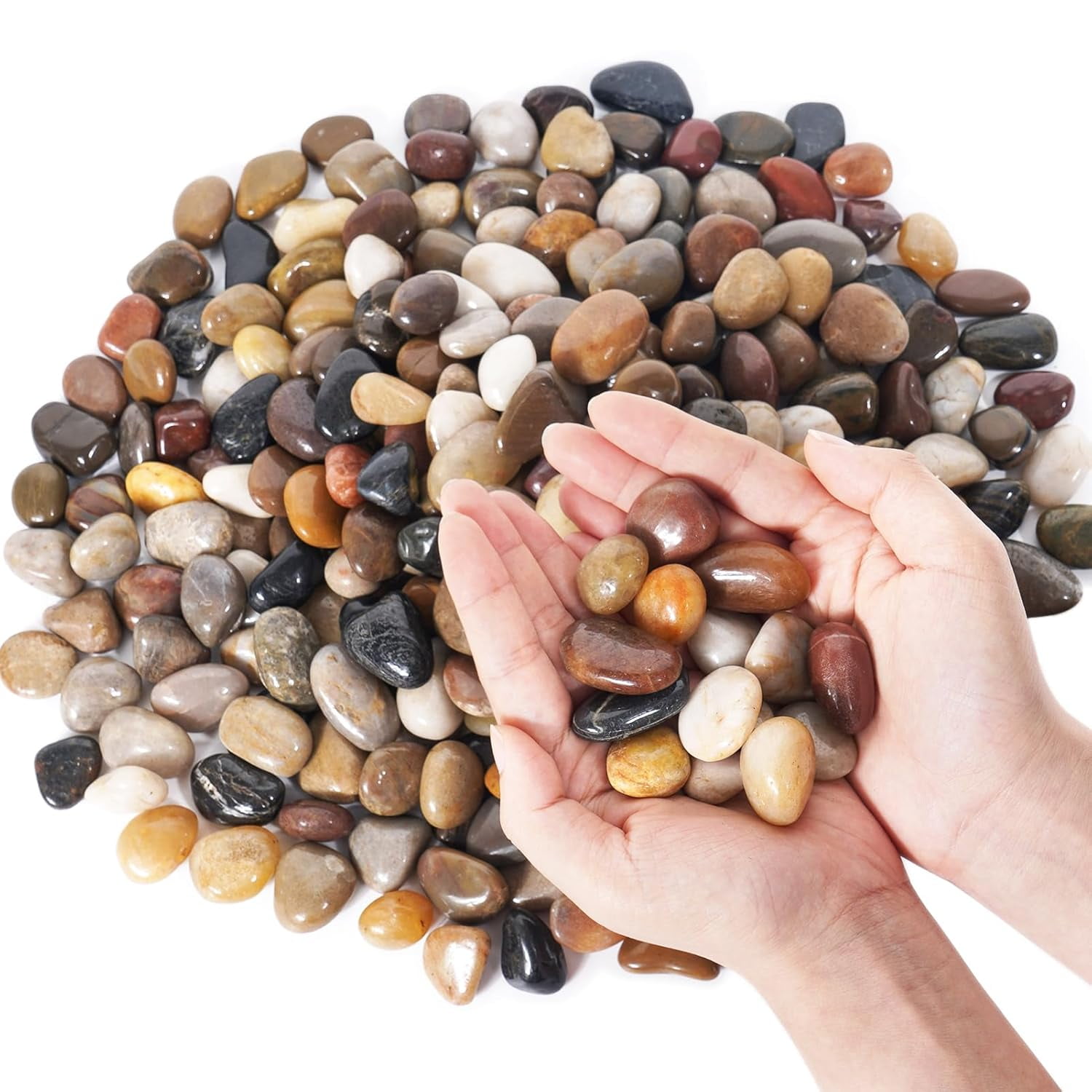 8-lb River Rocks, Decorative Rocks for Indoor Plants, 1-1 3/4 Inches ...
