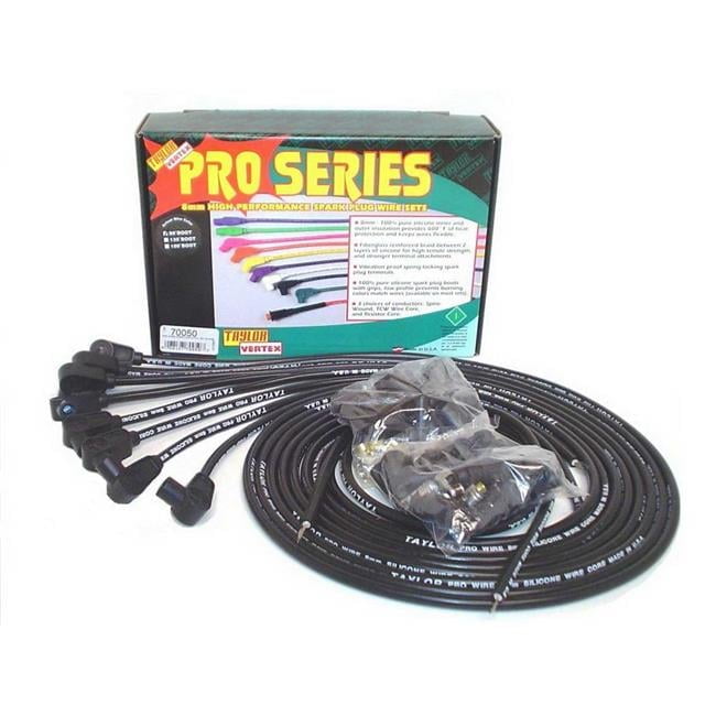8 mm Pro Wires Universal Spark Plug Wire Set - Black - TCW Wire ...