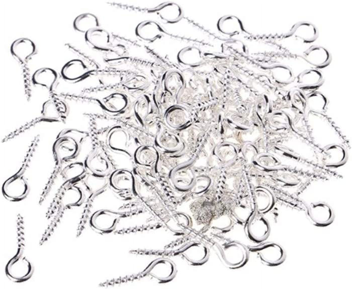 8 mm by Hoop 4 mm Silver Eye Screw Hooks Stainless Steel Eye Lags for ...