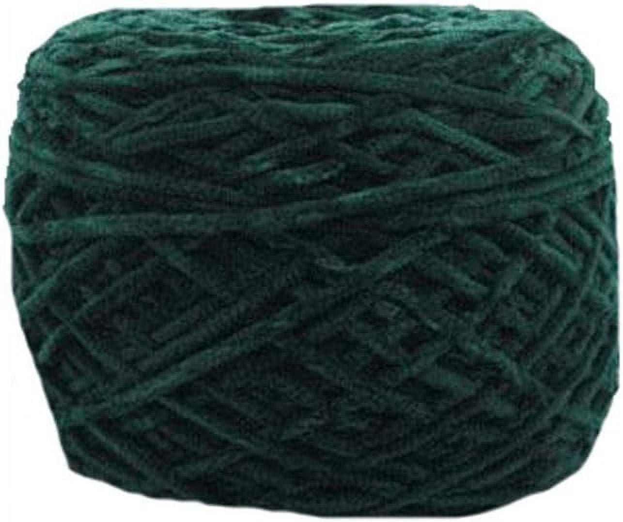 8 oz/250g Dark Green Chenille Yarn,DIY Velvet Chenille Yarn,Bulky ...