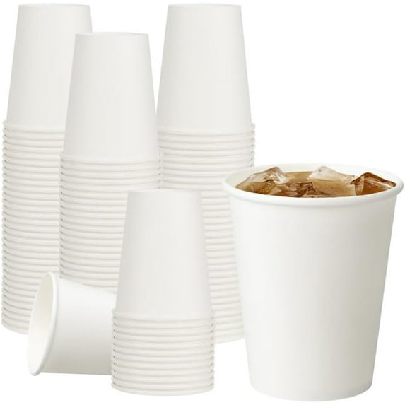 8 oz 300 Pack Disposable Paper Coffee Cups, Disposable Paper Cups, Hot ...