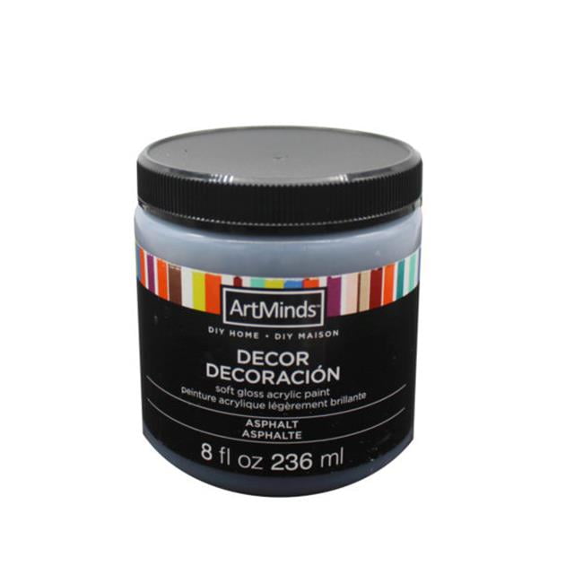 8 oz Asphalt American Craft Decor Paint - Pack of 8 - Walmart.com