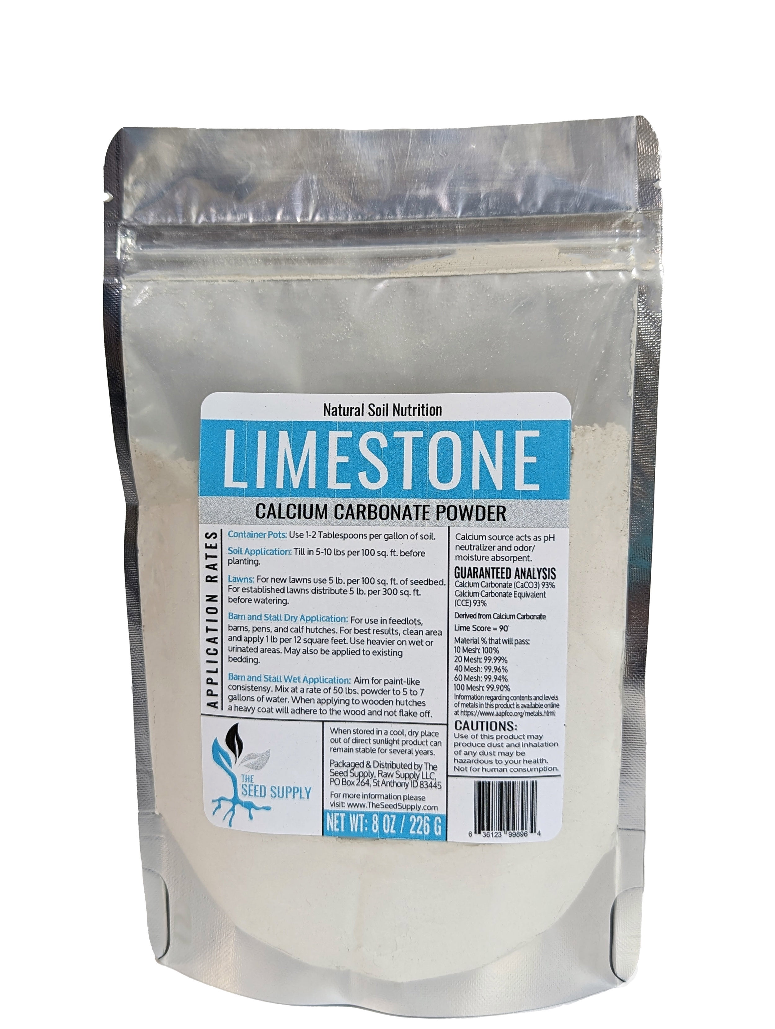 8 oz Calcium Carbonate Limestone Powder Garden Fertilizer and pH ...