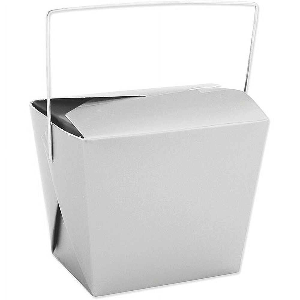 8 oz Chinese Food Box: Metallic Silver, 3 x 2.25 x 2.5 inches - Walmart.com