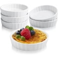 8 oz Creme Brulee Ramekins,6 Pack Porcelain Ramekins Oven Safe,Round ...