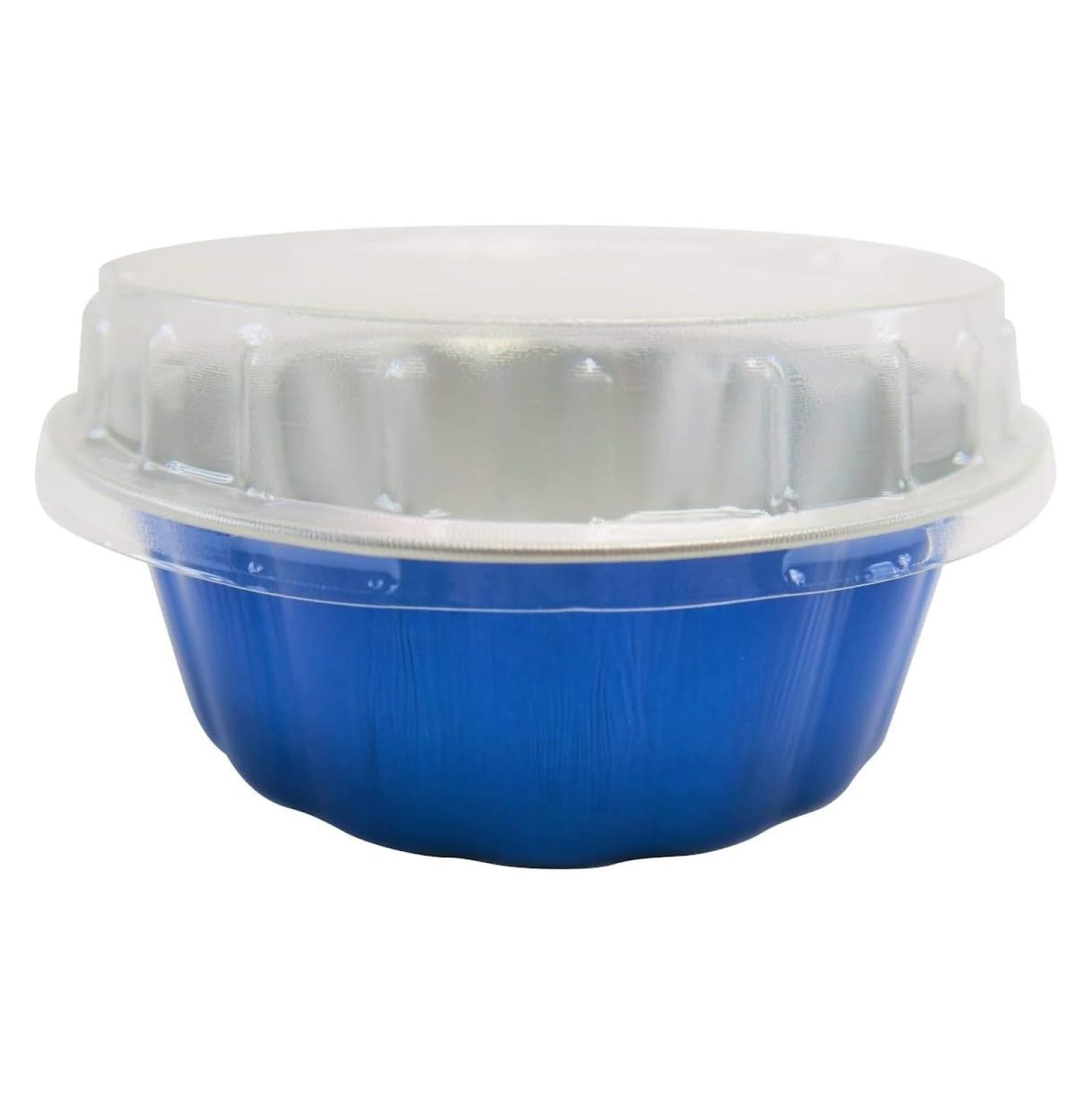 8 oz Disposable Round Aluminum Pan with Snap-on Plastic Lid - Mini Cake ...