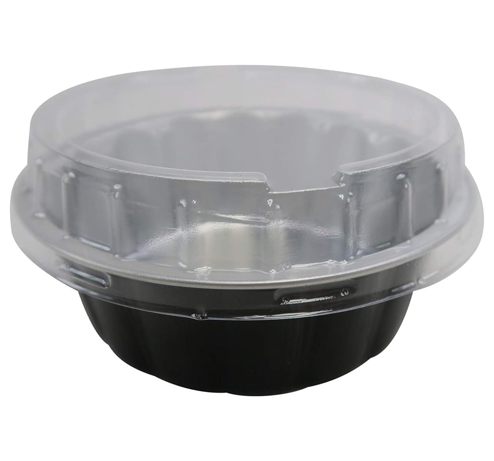 8 oz Disposable Round Aluminum Pan with Snap-on Plastic Lid - Mini Cake ...