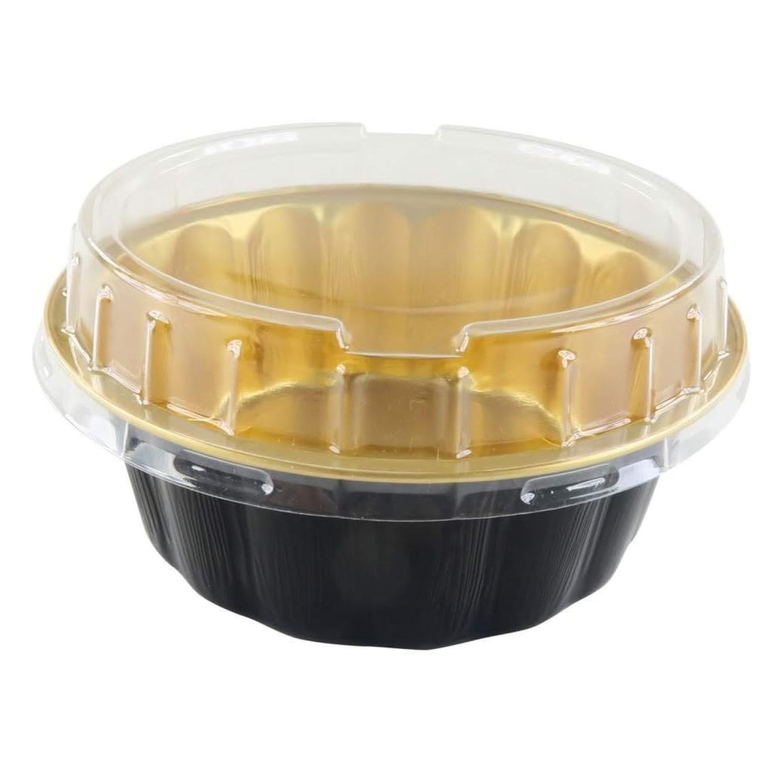 8 oz Disposable Round Aluminum Pan with Snap-on Plastic Lid - Mini Cake ...