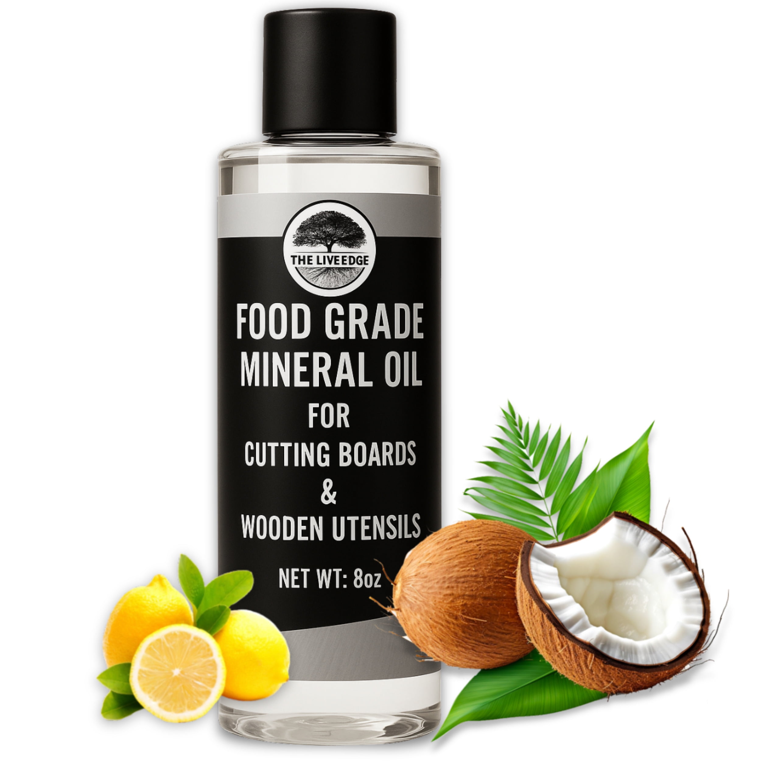 8 oz Food Grade Mineral Oil for Cutting Boards and Wooden Cooking ...