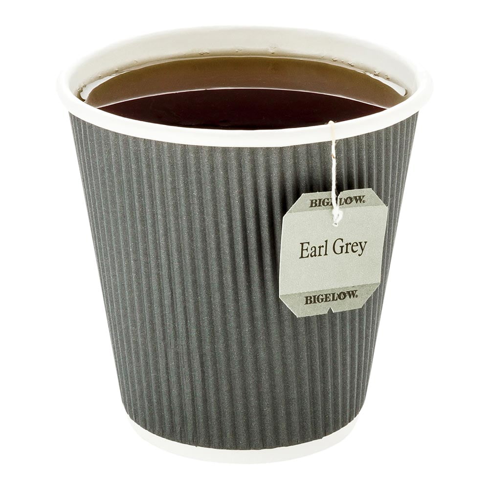 8 oz Gray Paper Coffee Cup - Ripple Wall - 3 1/2" x 3 1/2" x 3 1/4 ...