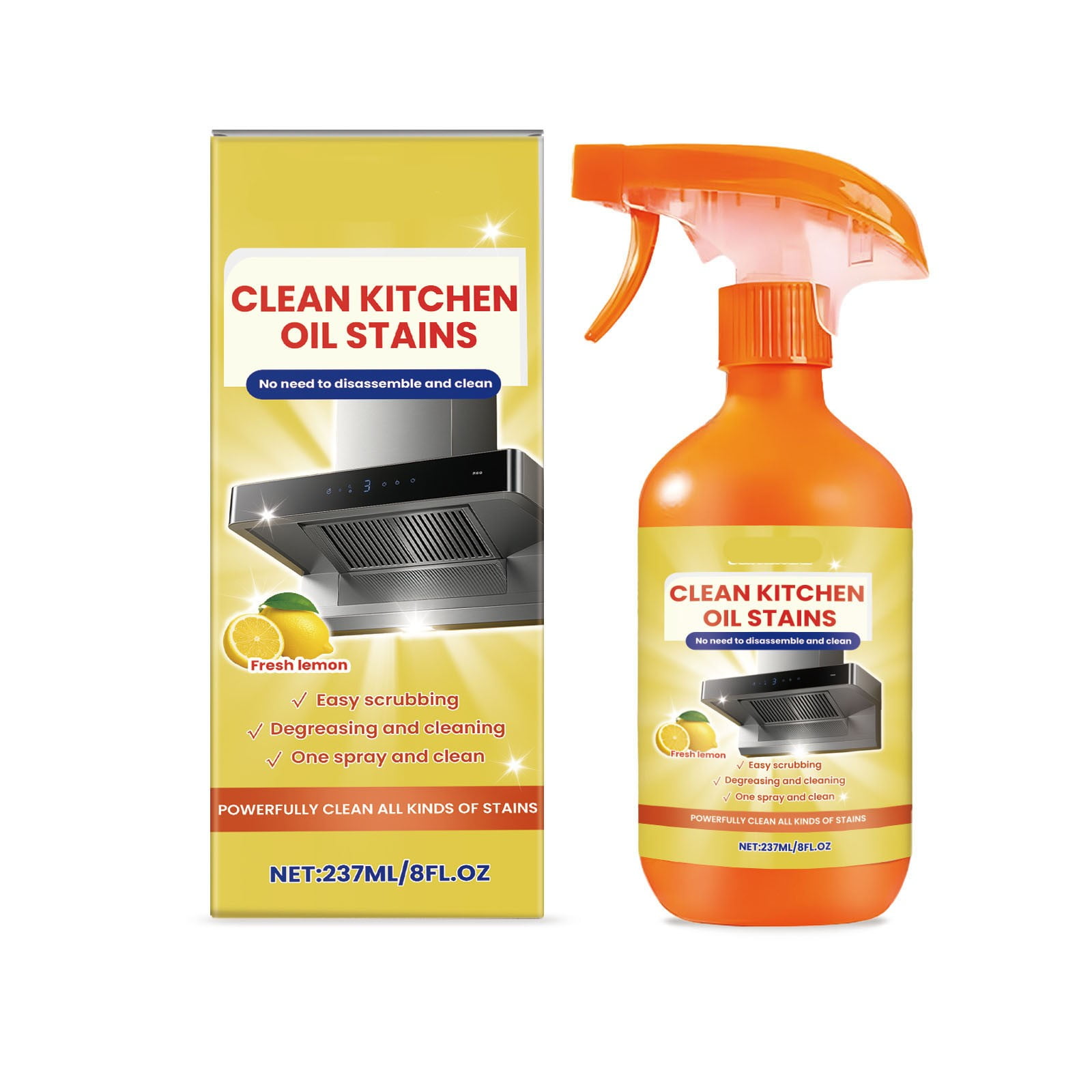 8 oz Kitchen Strong Decontamination Cleaner Spray Stove Range Hood Oven ...
