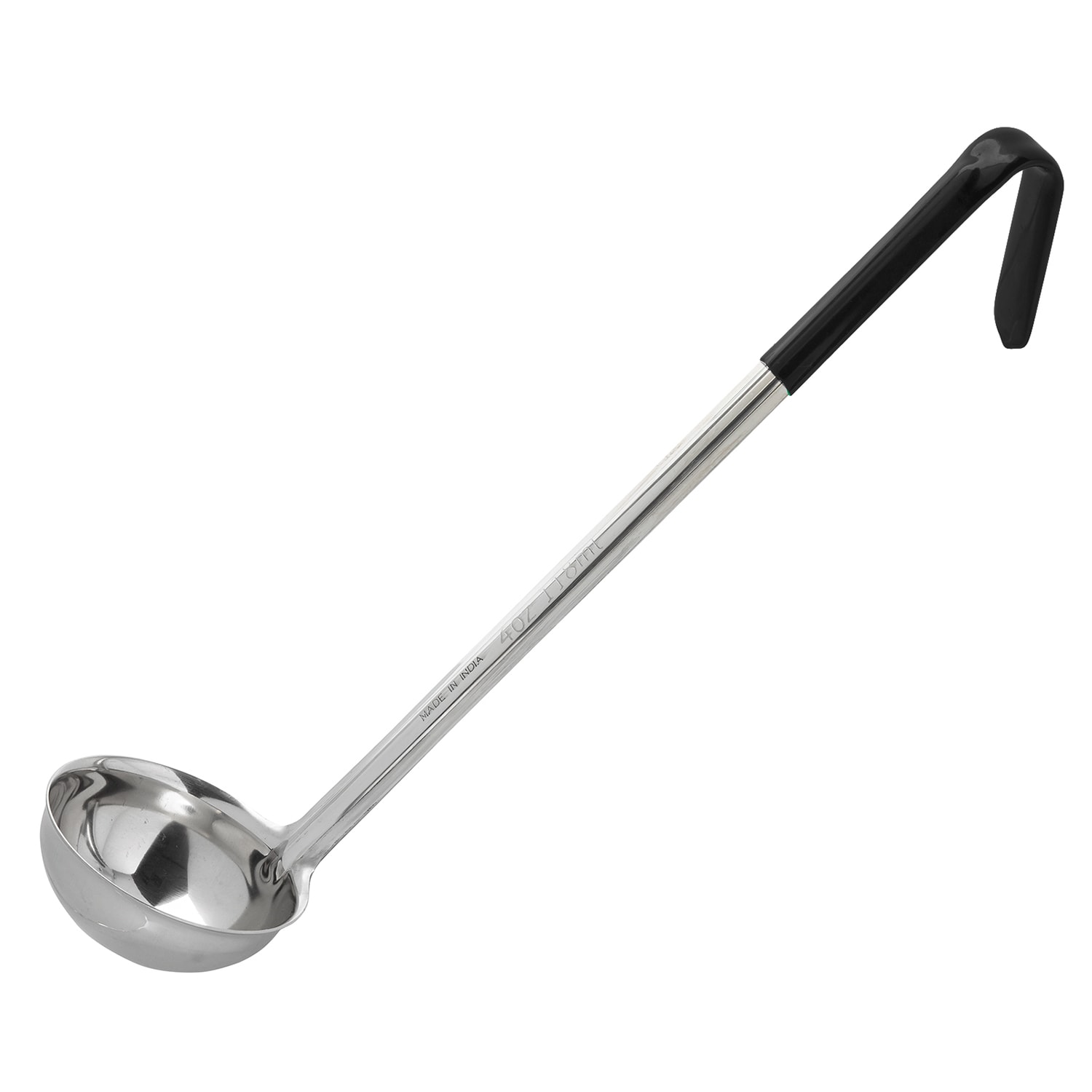 8+oz+Ladle+-+Stainless+Steel%2c+Black+Vinyl+Handle - Walmart.com