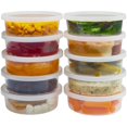 8 oz Leakproof Microwavable Freezer and Dishwasher Safe Clear Food ...