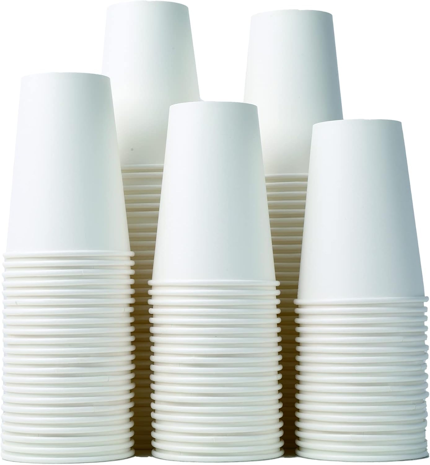 8 oz Paper Cups, 300 Pack - Durable, Leak-Proof, Safe for Hot or Cold ...