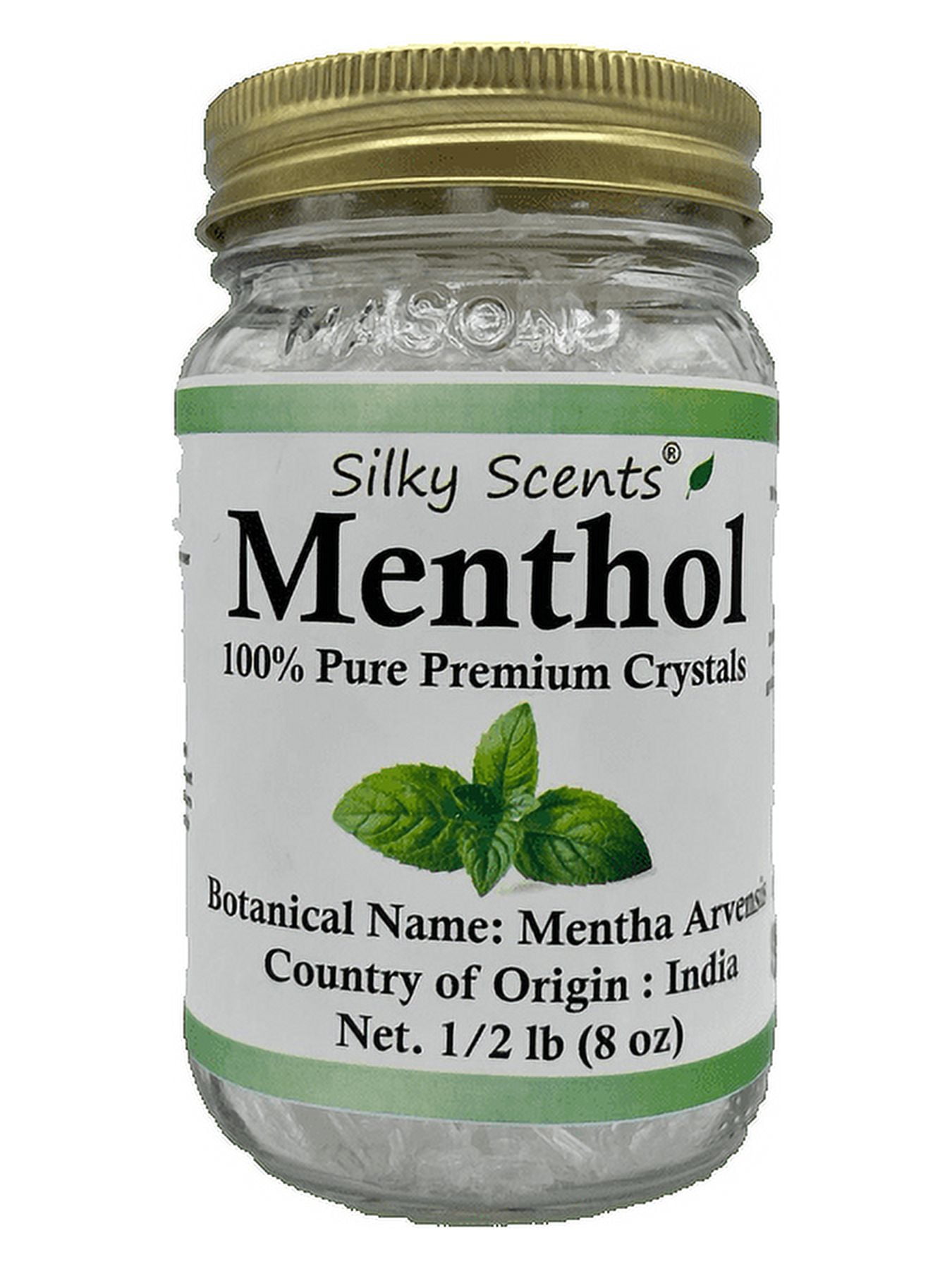 8 oz Premium Menthol Crystals 100% Pure Organic and Natural in Glass ...