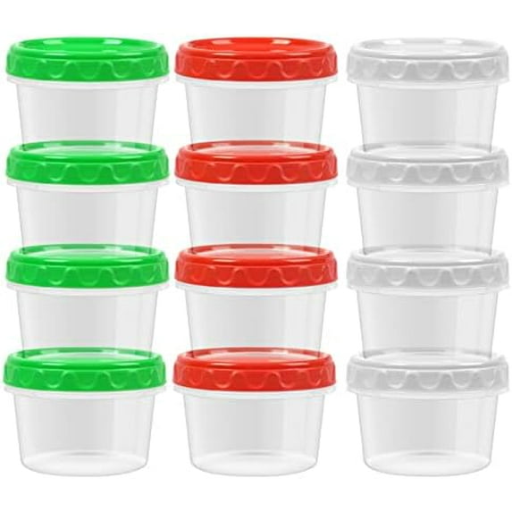 8 oz Small Freezer Containers with Lids Stackable Plastic Food Storage ...